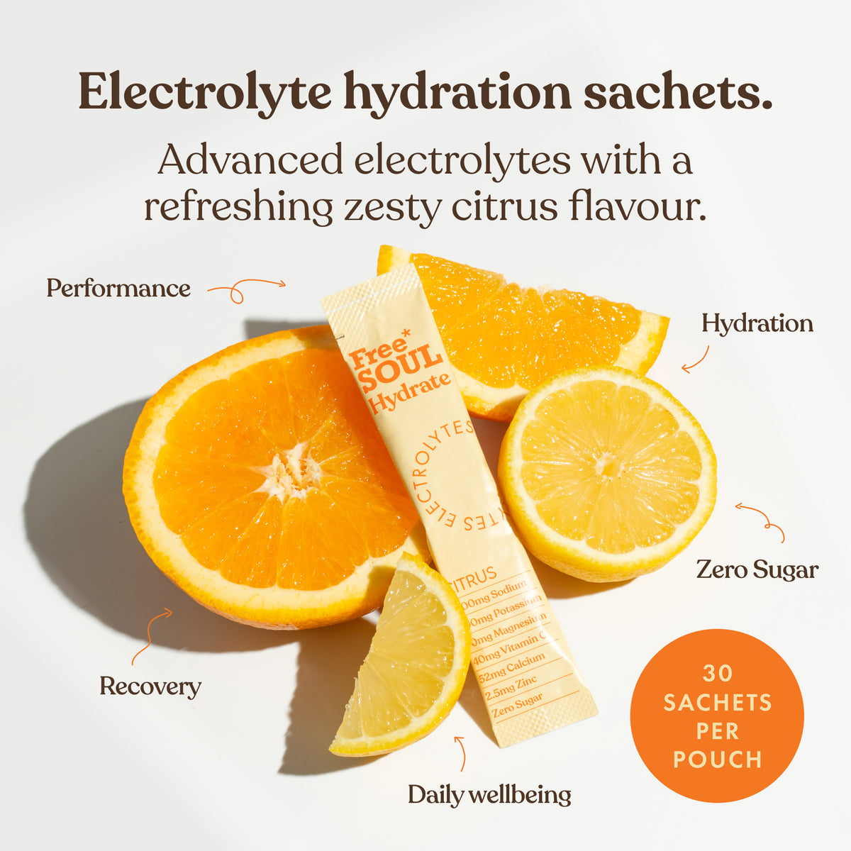 Free Soul Hydrate - Citrus Flavoured Electrolyte Powder